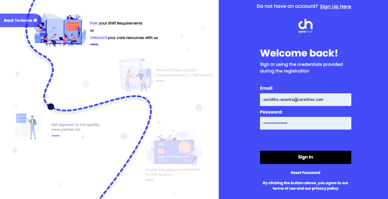 Sign-in to Your Account